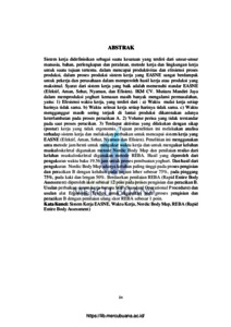 ANALISIS PERBAIKAN SISTEM KERJA PADA IKM CV MUTIARA MANDIRI JAYA - UMB Repository